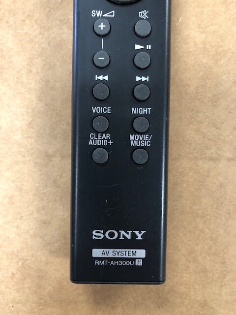 Original Sony Remote Control RMTAH300U Rmt-ah300u Ht-ct290 Ht-ct291 for ...