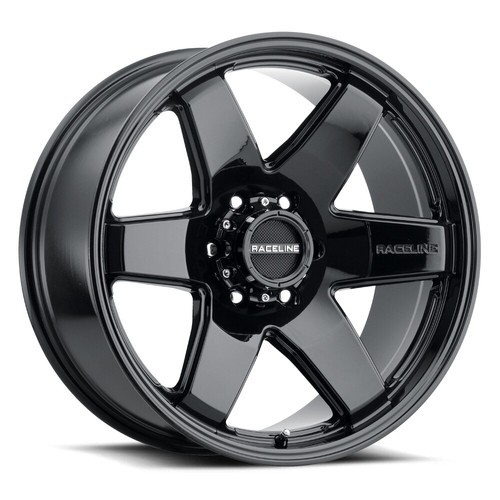 22x9.5 +15 Raceline 942B Addict 6x139.7 Gloss Black Wheels (Set of 4 ...