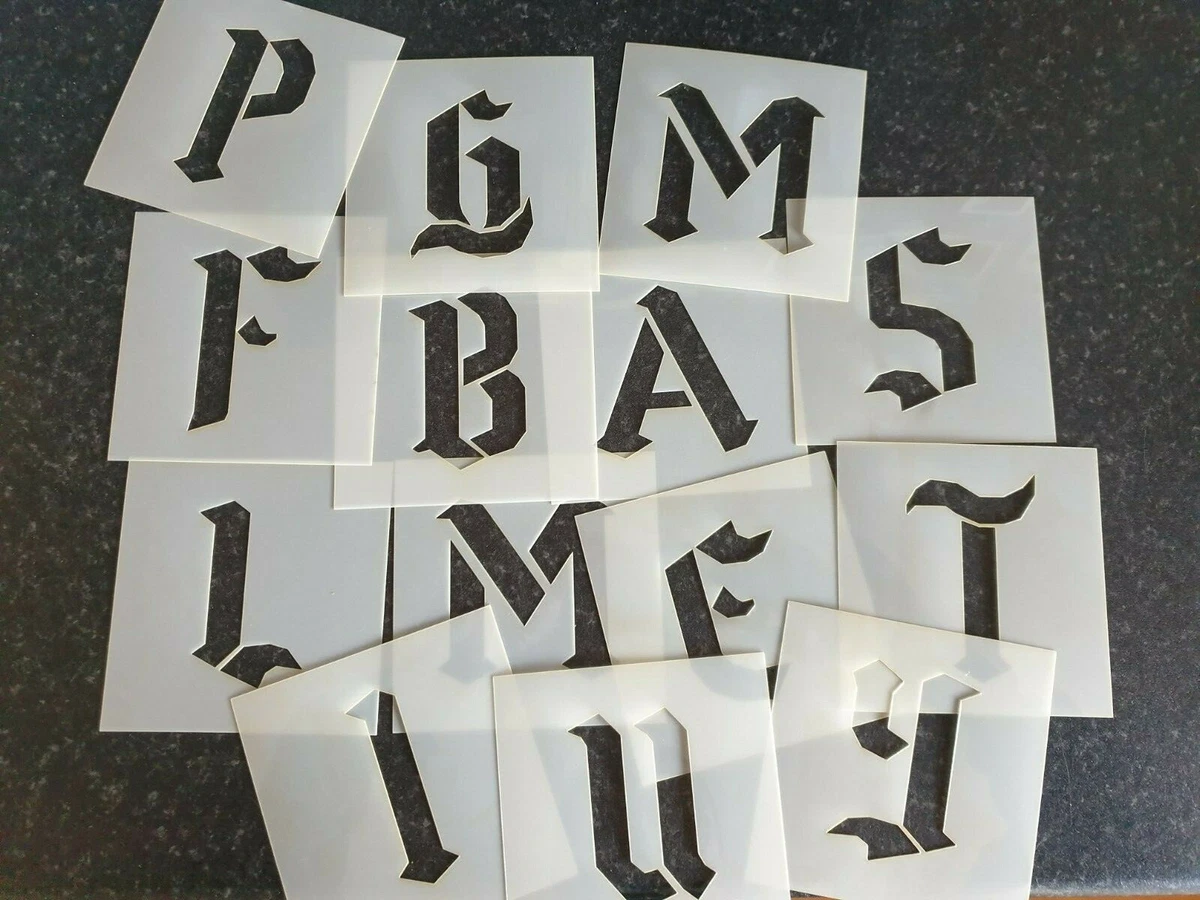 Gothic Lettering Stencils