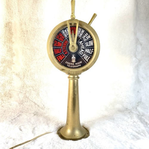 Vintage Brass Antique Ship Marine Engine Room Bell Sound 20” Telegraph ...