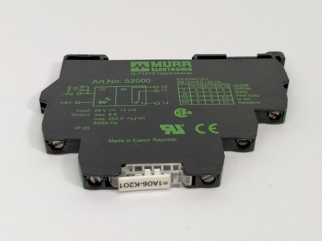 Murr Elektronik 52000 Solid State Relay 24vdc 6a 6a/250v SPDT for sale ...
