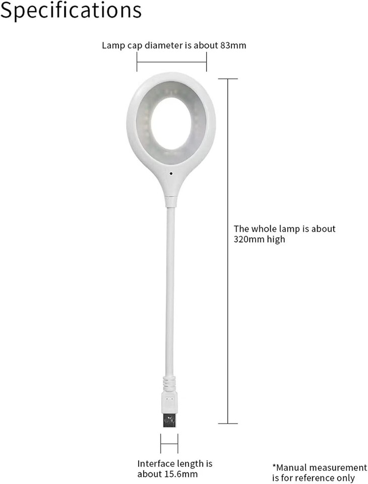 USB Smart Voice Control Night Light LED Dimmable Daylight Bedroom Table ...