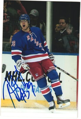 Ryan Haggerty Autographed 4x6 Color Photo New York Rangers Blue #39 A ...