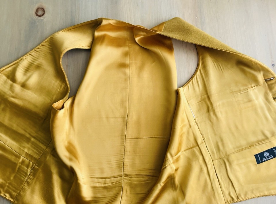 Vintage Doe Skin Waistcoat Size 38R Yellow Very good condition | eBay UK