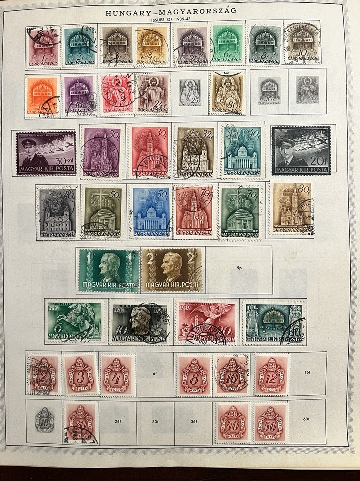 Hungary - 792 Stamps Mint And Used On Minkus Album Pages Starting 1881 ...