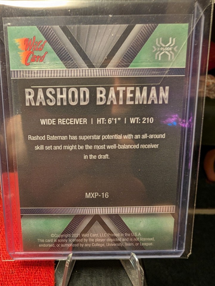 🔥 Rashod Bateman 2021 Wild Card Matte X-PLODE GREEN Rookie *Baltimore ...