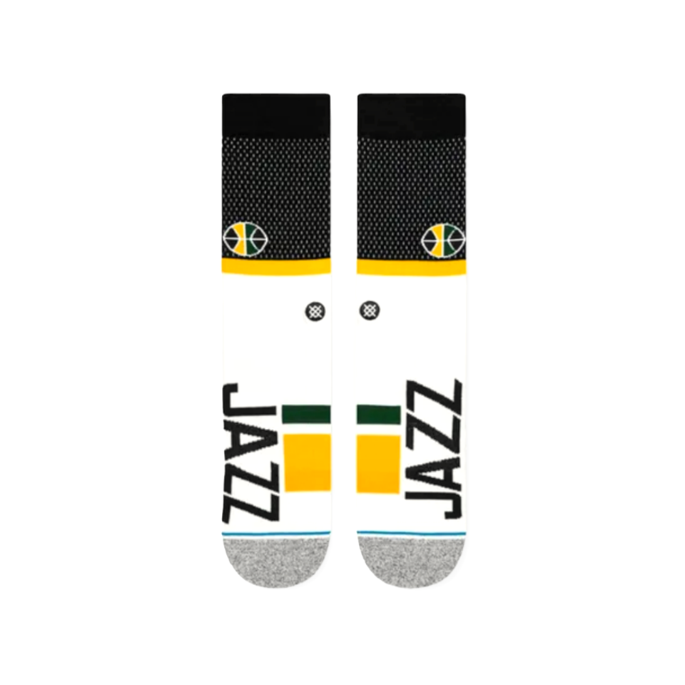 Utah Jazz NBA Stance Men's Casual Crew Socks Navy / Gold Size L (9 - 13 ...