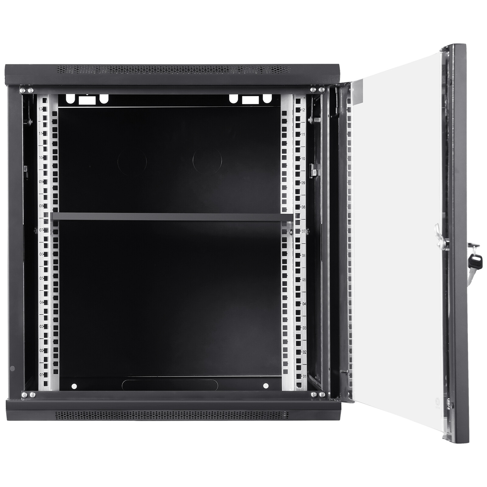 VEVOR 12U Wall Mount Network Server Rack Cabinet Enclosure 15.5'' Deep ...