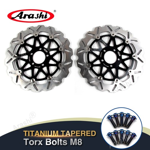 Front Brake Rotors + M8 Bolts For Kawasaki VN MEAN STREAK 1600 2004 ...
