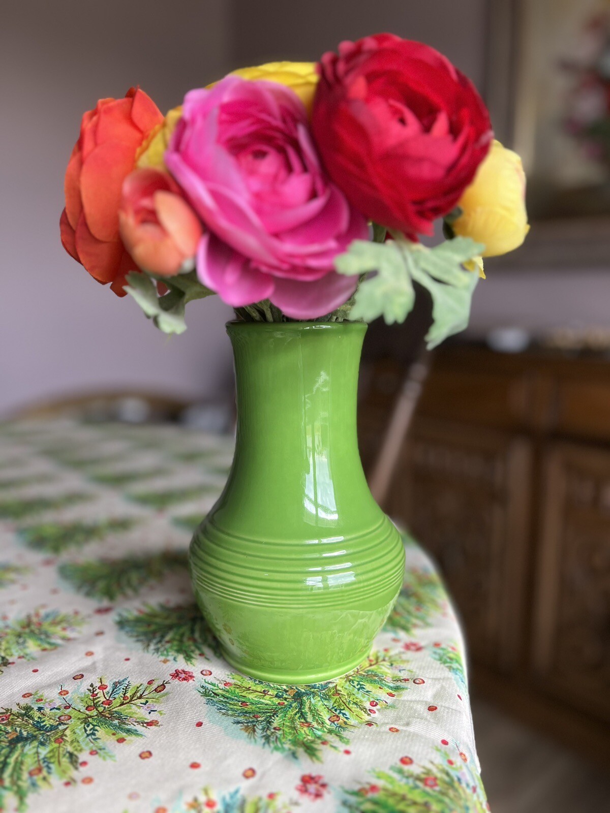 Fiesta Fiestaware RARE Shamrock Green Royale Vase | eBay