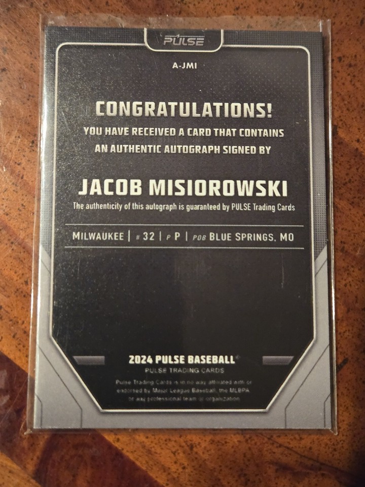 Jacob Misiorowski 2024 PULSE A-JMI Color Chrome On Card Authentic ...