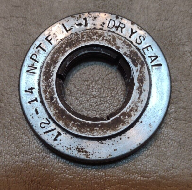 REGAL 1/2 14 NPTF L1 PIPE THREAD RING GAGE N.P.T.F. DRYSEAL TAPER | eBay