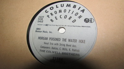 THE COLWELL BROS. COLUMBIA PROMO 78 RPM RECORD WLP 21164 MORGAN ...