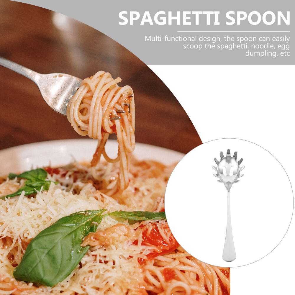 Noodle Spoon Spaghetti Server Slotted Pasta Stainless Steel Ladle | eBay