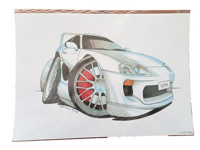 Koolart Toyota Supra 1251 A3 Print | eBay
