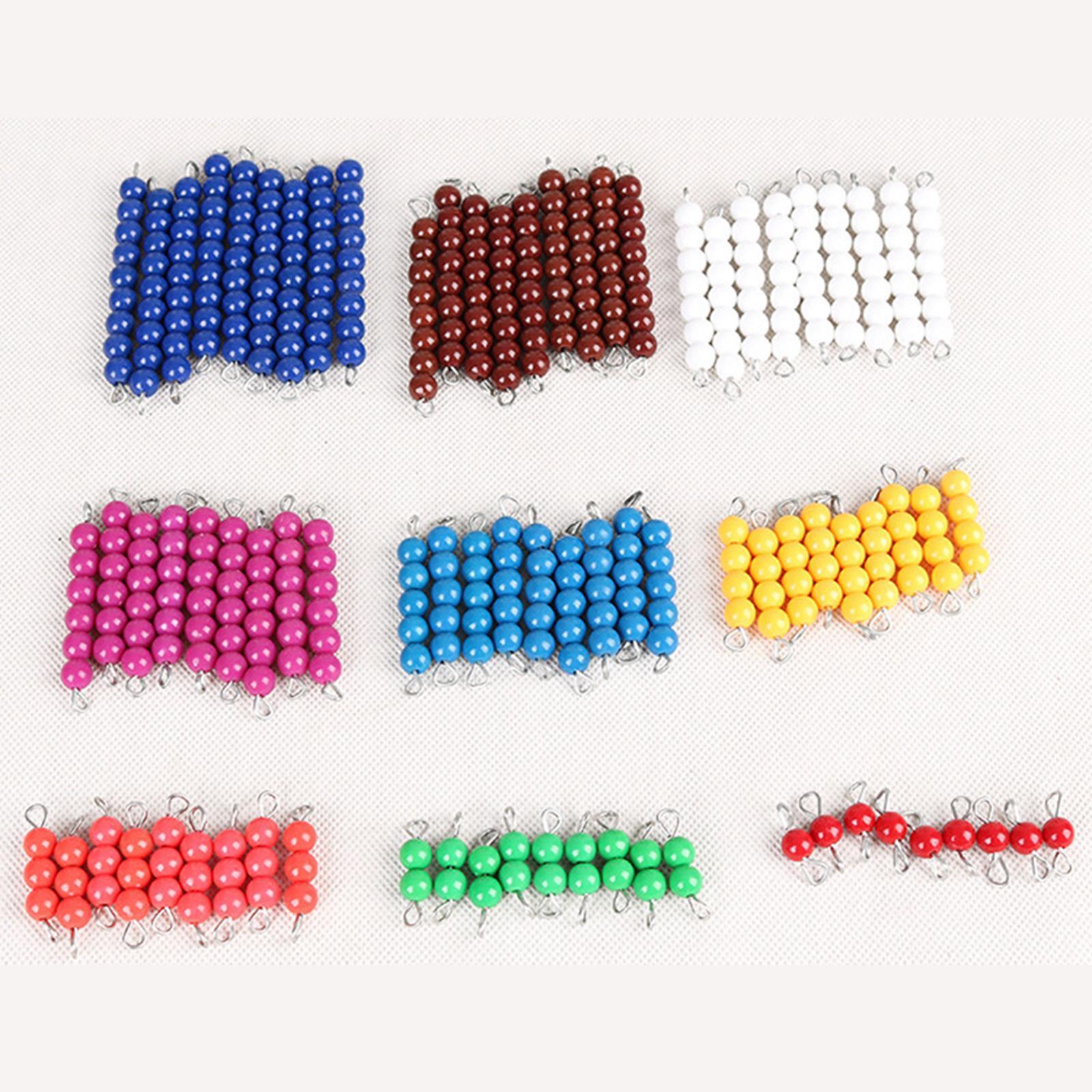 Montessori Math Toy Counting Toy Beads Mathematics Material Kids ...