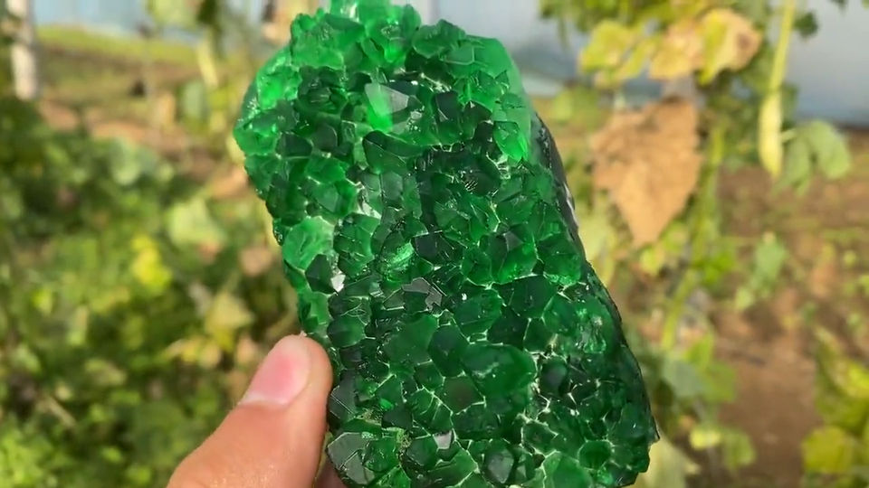 Rare Find 300g+ Large Green Quartz Crystal Cluster Vug Geode Specimen ...