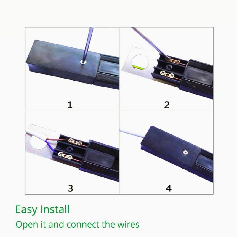 Universal 2-Circuit/Wire Rail Track Connector for Track Celling Light 0 ...