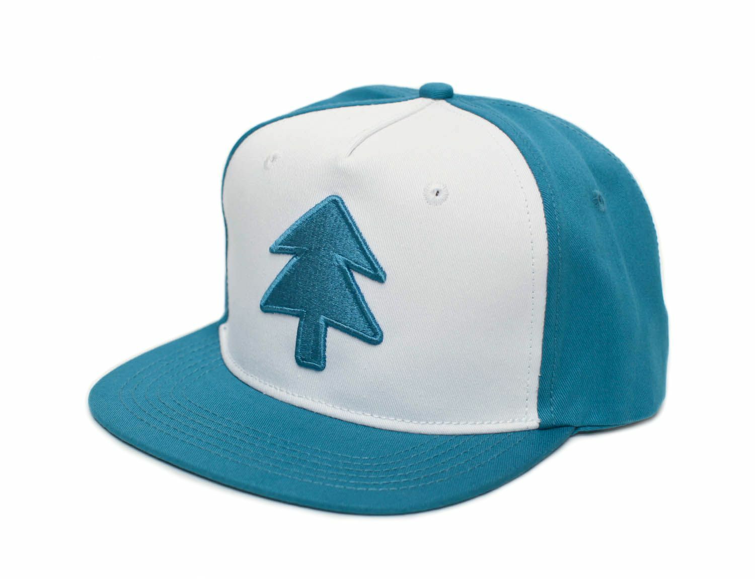 Dipper Aqua Pine Flat Hat Embroidered Unisex- Adult Gravity Falls Cap ...