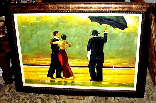 THE SINGING BUTLER JACK VETTRIAN ACRYLIC PAINT 31"x43" LINEN MATTED ...