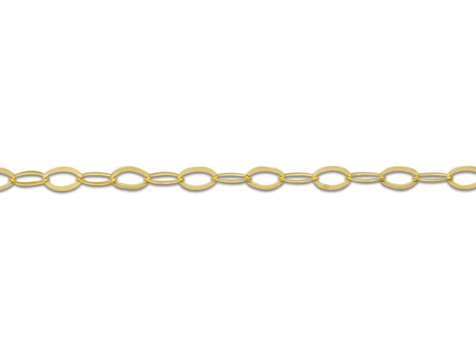 9ct Yellow Gold Trace Chain 16 inch 9ct Gold 1.2mm Trace Chain 16"/40cm ...