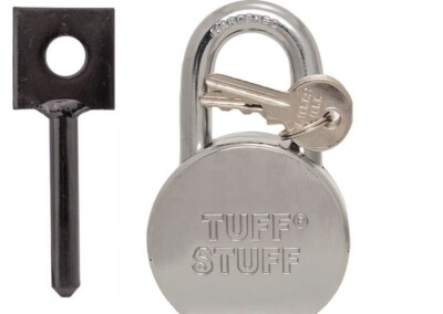 Locking Gate Pin With Square Head & Padlock Standard Shackle, Round ...