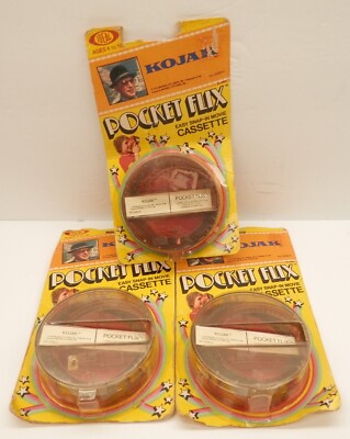 Vintage Ideal Pocket Flix Cassette Reels - Lot of 3 KOJAK (all the same ...