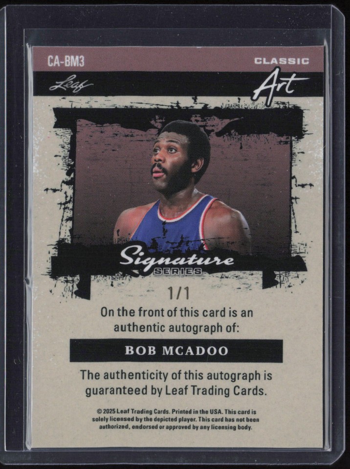2025 Leaf Signature Series Classic Art Crystal Bob Mcadoo 1/1 Auto ...