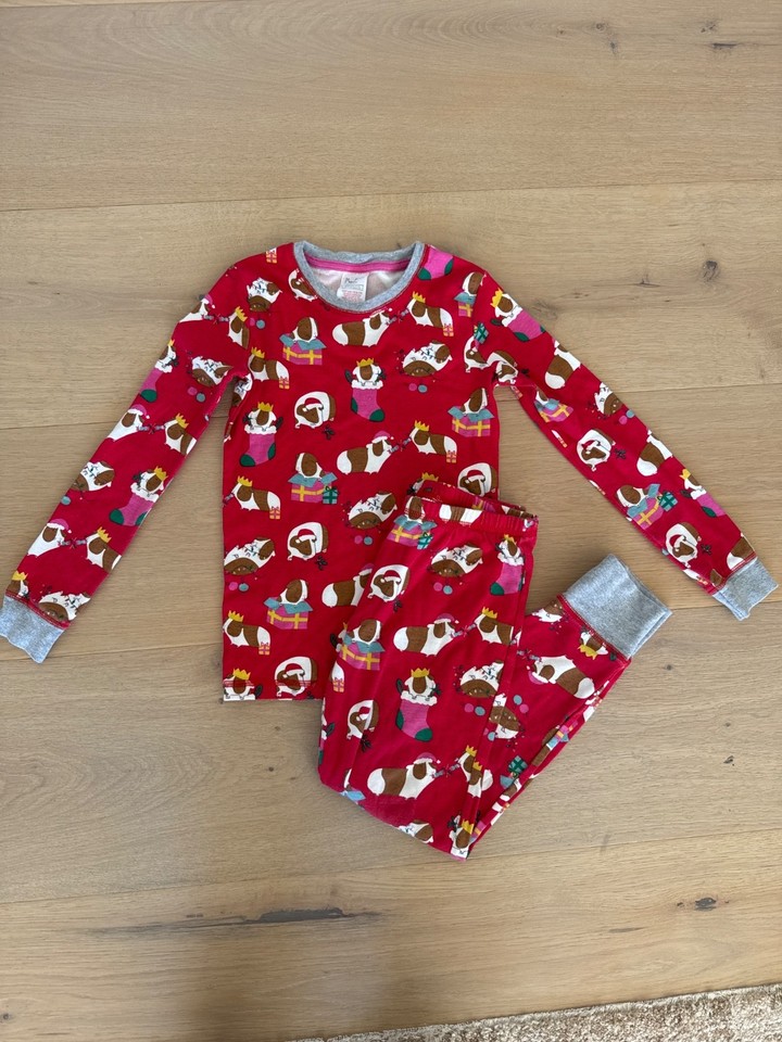 mini Boden girls pajamas size 9Y christmas guinea pigs | eBay