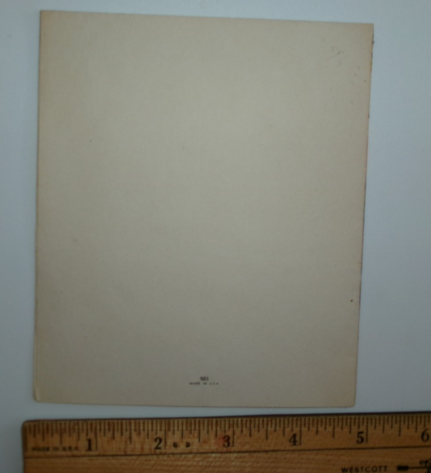 Vtg Christmas Card Winter St Scene HUGE TREES Homes ORANGE SKY | eBay