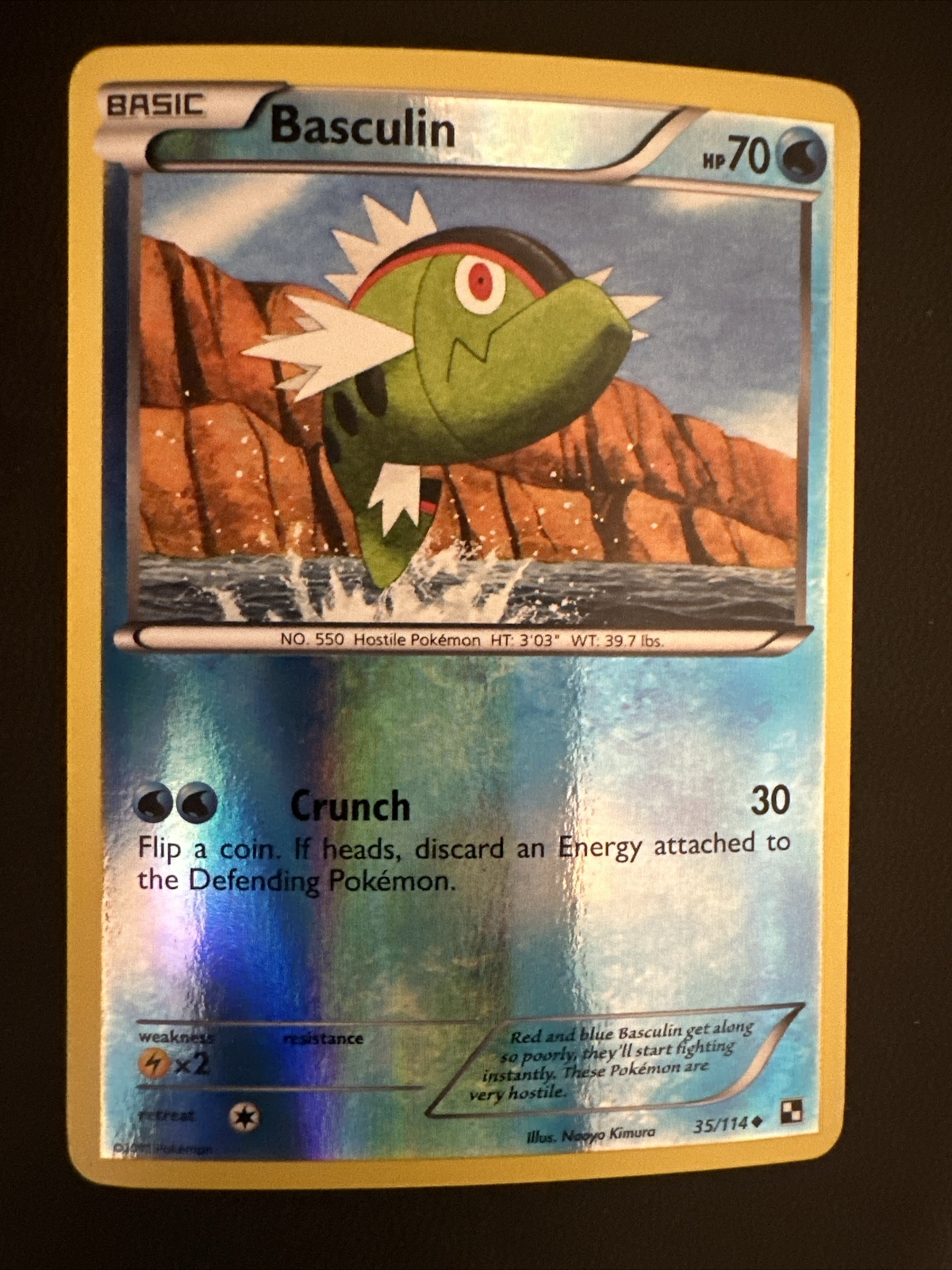 Basculin 35/114 Reverse Holo Black & White 1 Base Set Pokémon TCG ...