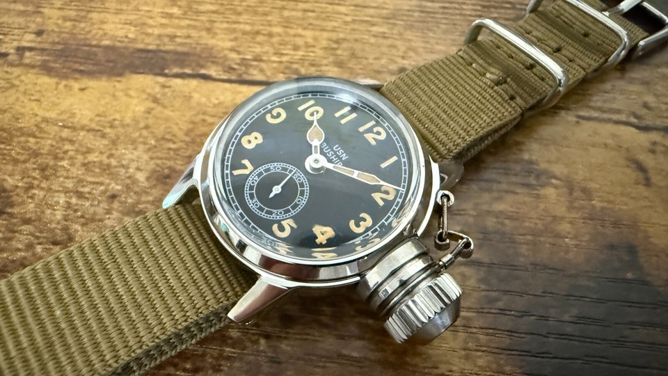 WW2 HAMILTON MILITARY WATCH A-11 USN BUSHIPS WITH NEW CANTEEN CASE ! | eBay
