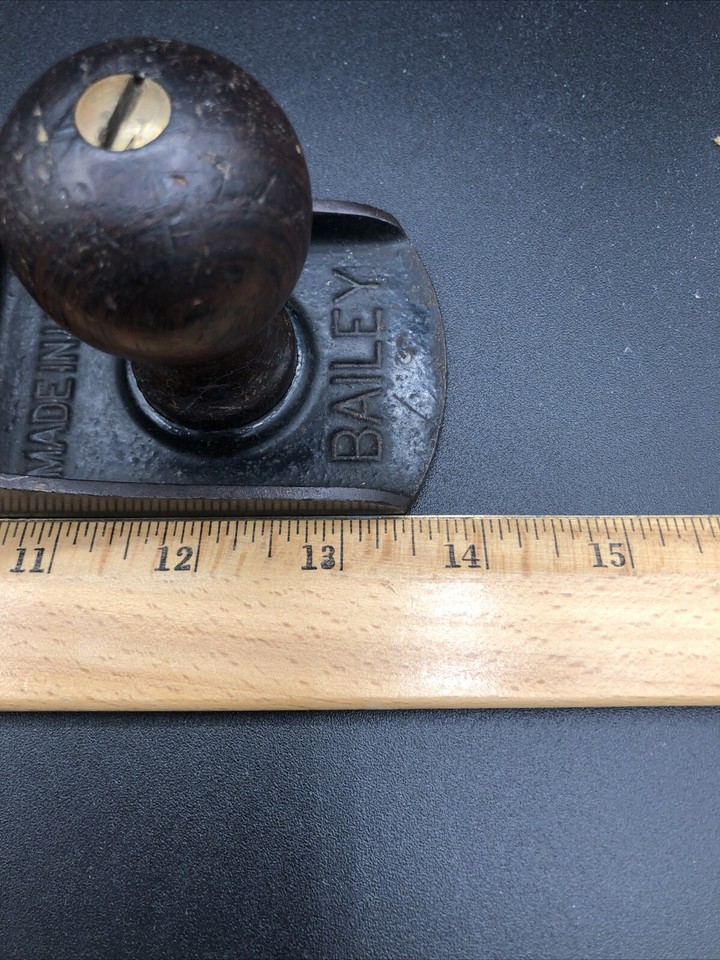 STANLEY BAILEY No 5 Type 16 (1933-1941) Wood Plane USA Aluminum tote ...
