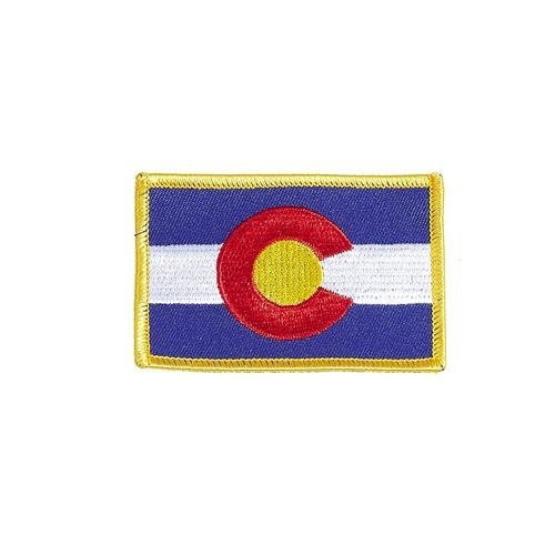 COLORADO USA STATE SQUARE FLAG EMBROIDERED IRON-ON PATCH CREST BADGE | eBay