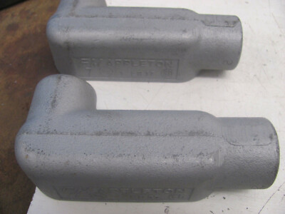 LOT OF 2 APPLETON LR37 RIGID CONDUIT UNILET BODY LR FITTING 1" inch FM7 ...