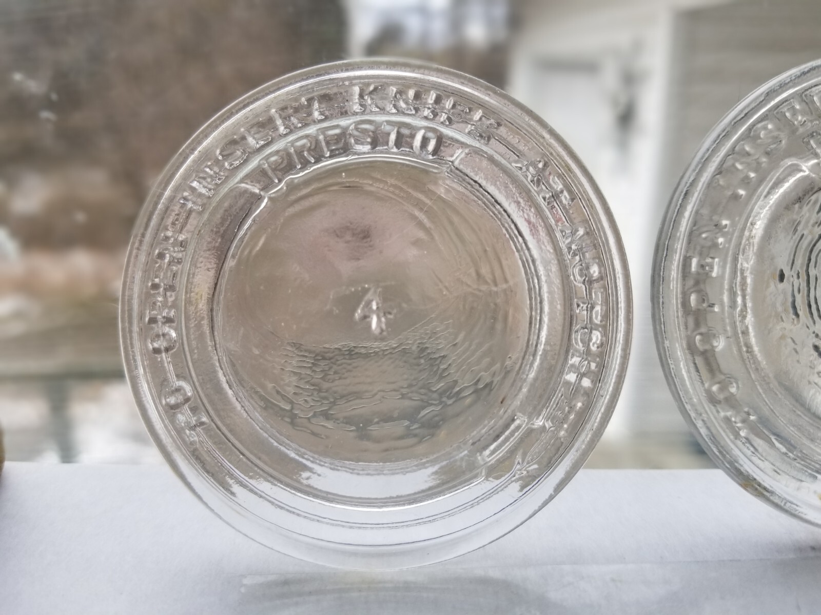 3 Vintage Presto Canning Jar Glass Inserts Insert Knife at Notch 2.5" 2 ...