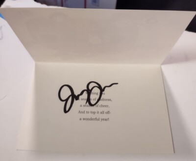 JERRY JONES DALLAS COWBOYS OWNER ICON SIGNED AUTOGRAPHED XMAS CHRISTMAS ...