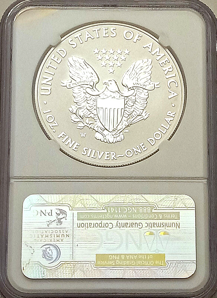 2013-W NGC PF70 American Silver Eagle-REVERSE PROOF FINISH-Early ...