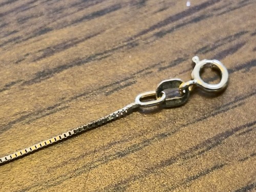 10 Kt Yellow Gold Box Chain Necklace Very Fine.... 18 inch | eBay