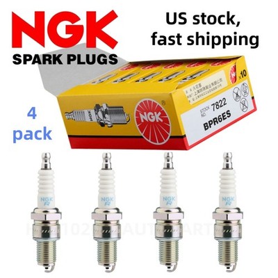 Set of 4 NGK 7822 Nickel Spark Plugs BPR6ES for Porsche Renault Suzuki ...