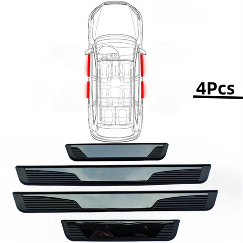 4Pcs Black Door Scuff Sill Cover Panel Step Protector for Ford F-150 ...