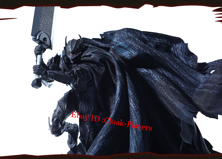 1/12 Custom Black wired Cape Model For 6'' Guts Berserk armor Ver | eBay