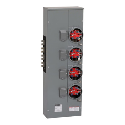 Square D EZMH314125 125 Amp 3-Phase 4-Wire Ringless Meter Center Branch ...