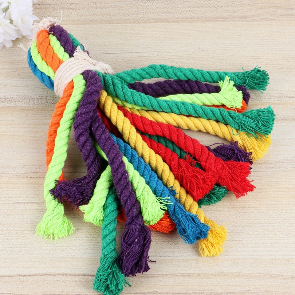 Bird Cotton Rope String Funny Hanging String Parrot Chewing Toy Bird ...
