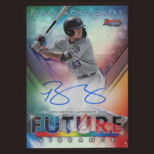 Benny Montgomery Rookie Auto /80 2021 Bowman's Best Future Vibrance ...