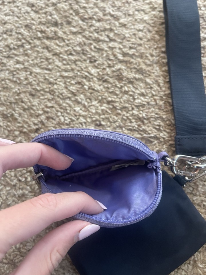 Lululemon Dual Pouch Wristlet Wallet Keychain Coin Purse navy blue and ...