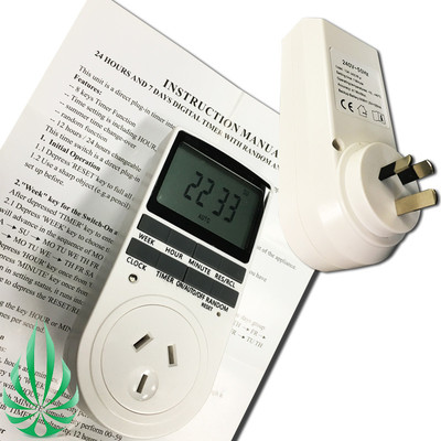 Hydroponic Heavy Duty 2400W Timer Switch 7 Days Grow Light Timer Minute ...