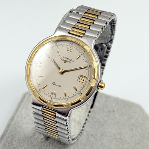 LONGINES CONQUEST DATE 32mm MEN'S VINTAGE WATCH SWISS QUARTZ F898 | eBay
