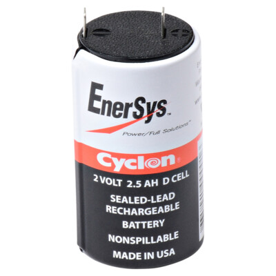 EnerSys Cyclon 2 Volt 2.5 AH D Cell 0810-0004 Sealed-Lead Rechargeable ...
