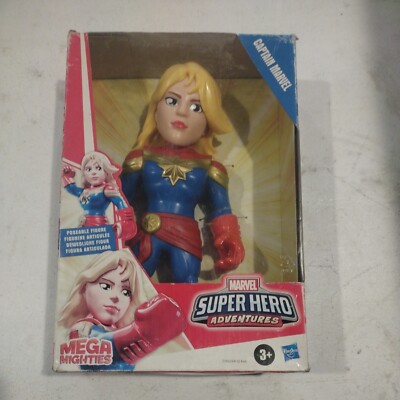 Captain Marvel Mega Mighty Action Figure (Hasbro) Poseable Action, NIB ...